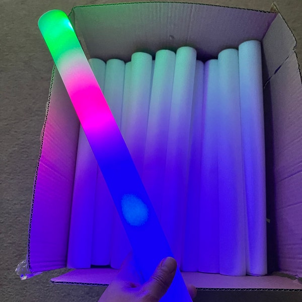 100 Customizable LED Foam Sticks, Wands, Batons, Light up LED Foam ...