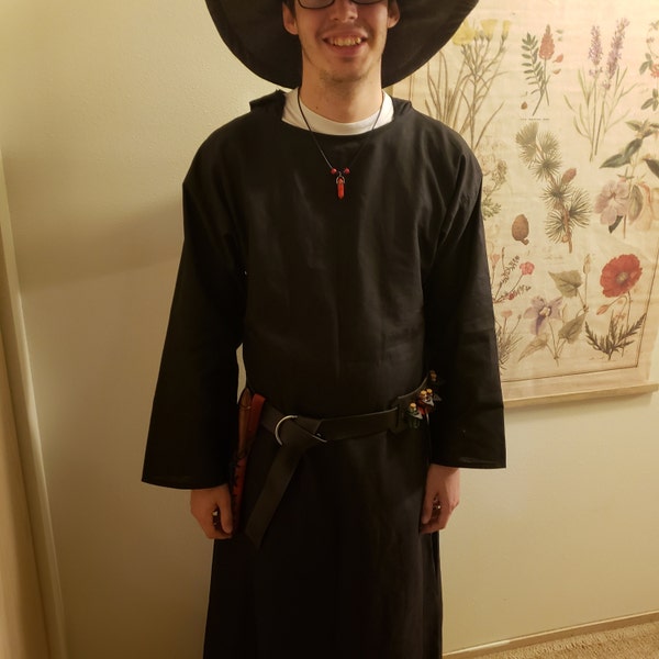 Hooded Monk Robe, Medieval Robe, Cultist Costume, Priest Habit, Ritual ...