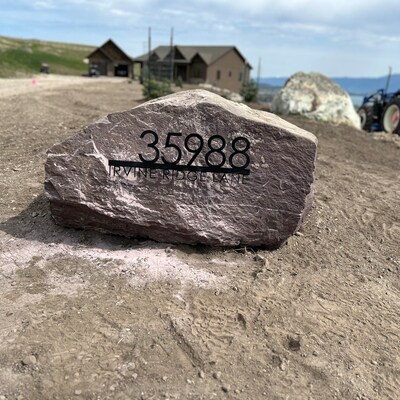 Custom Metal Modern Minimalist Home House Address Sign for Your Rock or ...