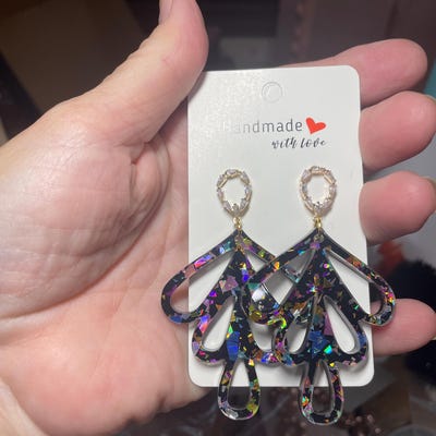 Custom Laser Cut and Etched Mirror Acrylic Christmas Tree With Swirl ...