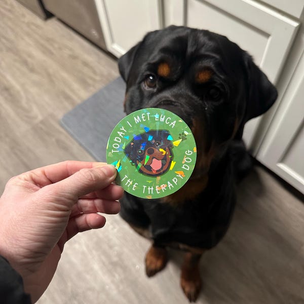 Stickers - Assistance Animals Save Lives - Personalize - I Met an ...