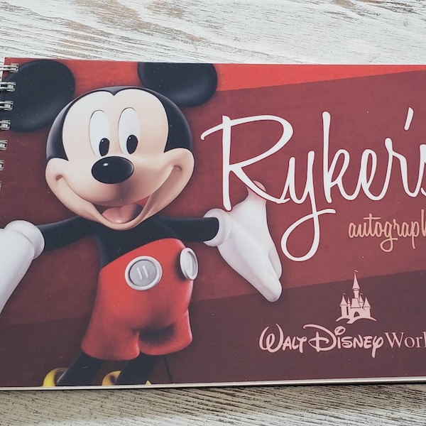 Personalised Mickey Mouse Autograph Book - Disneyland / Disney World - Etsy