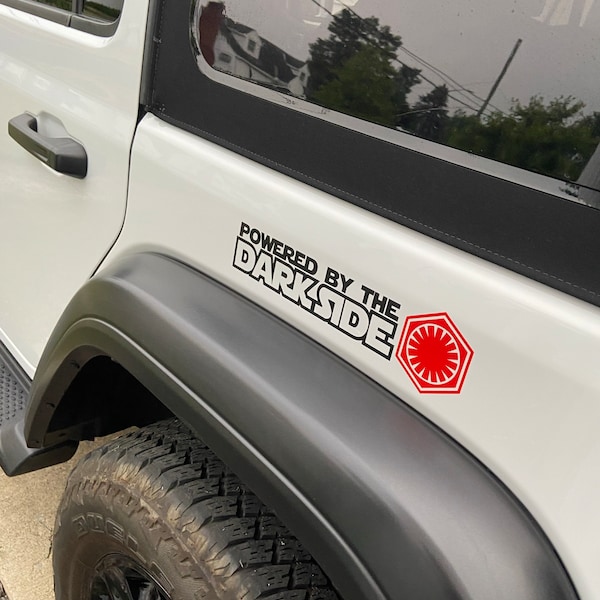 Powered by Dark Side Star Wars Decal Window Sticker Darkside - Etsy