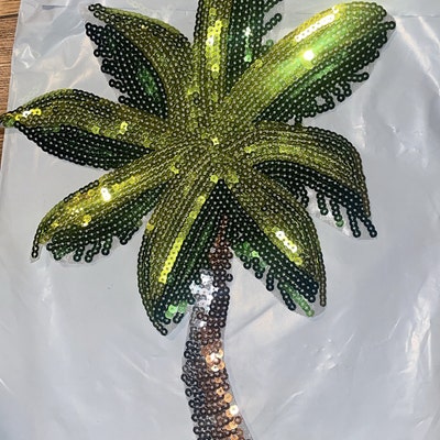 Sequin Palm Tree Patches Ships From USA - Etsy