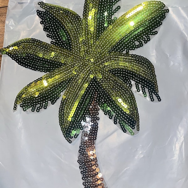 Sequin Palm Tree Patches - Ships From USA - Etsy