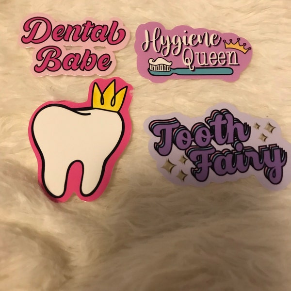 Tooth Fairy Sticker Tooth Sticker Crown Sticker Dental Hygiene Sticker ...