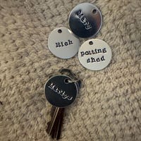 Custom Number Tags - Hand-stamped High Visibility 1-3 Digit Labels ...