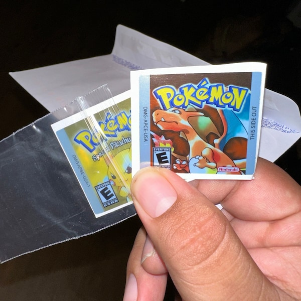 Gameboy Labels Yellow Pikachu Version Replacement Label Decal Sticker ...