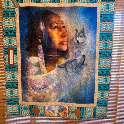 Elizabeth Studios Native Pattern Stripe Blue 1 Yd and 3 Inches - Etsy