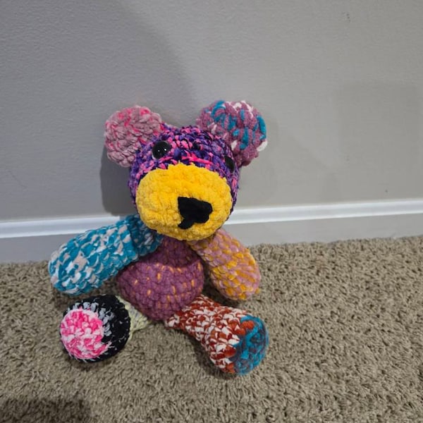 DIGITAL PATTERN: Scrappy Bear Crochet Plushie - Etsy