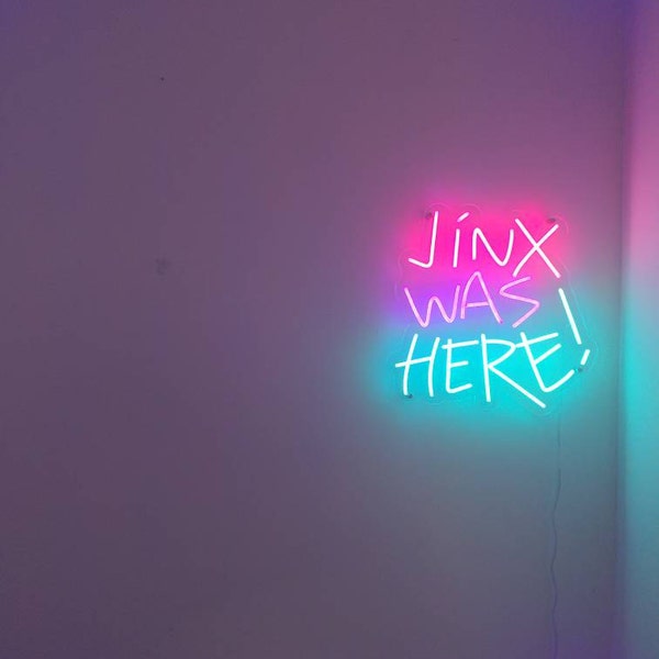 Jinx Was Here | Arcane - LED Neon Sign, Cartoon Neon Sign ...