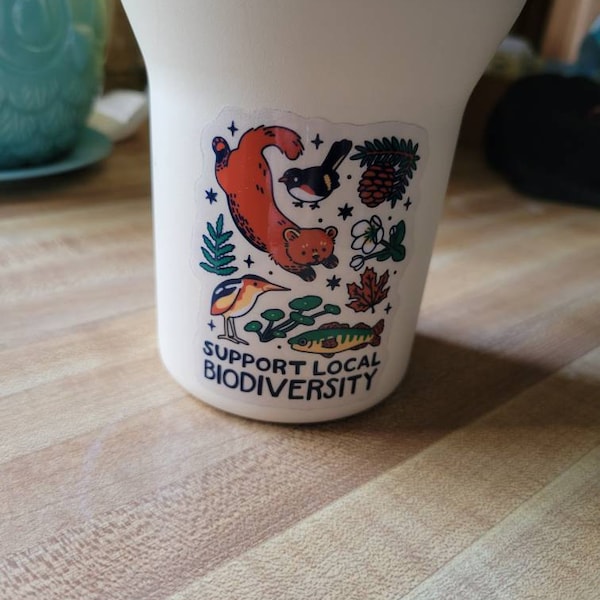 Support Local Biodiversity Clear Vinyl Stickers | Appalchia, Midwest ...