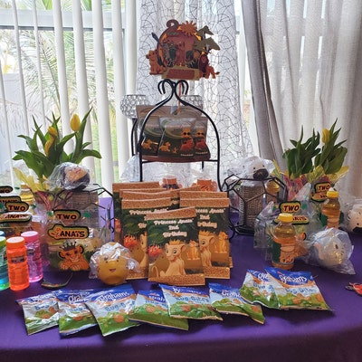 Lion King Birthday Party Cheese Cracker Snacks Lion King Birthday Party ...