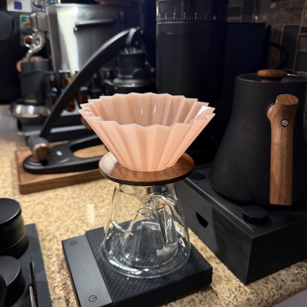 Coffee Filter Cup Holder Made of Walnut Wood and Bamboo is Suitable for ...