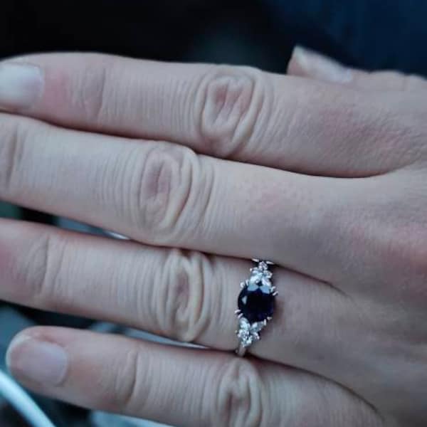 Marquise Cut Moissanite Engagement Ring Set Vintage Rose Gold Diamond ...