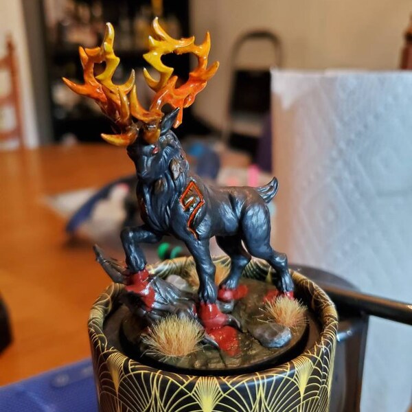 Wood Elf Mage Stag Rider Dnd Miniature | Tabletop RPG Mini | D&D ...