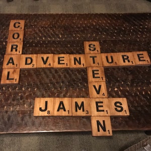 Small Scrabble Tiles Large Letter Tiles Carved - Etsy