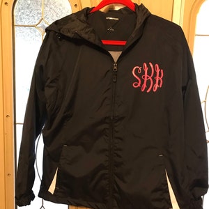 Monogrammed Rain Jacket Personalized Rain Coat A1 MG003 - Etsy