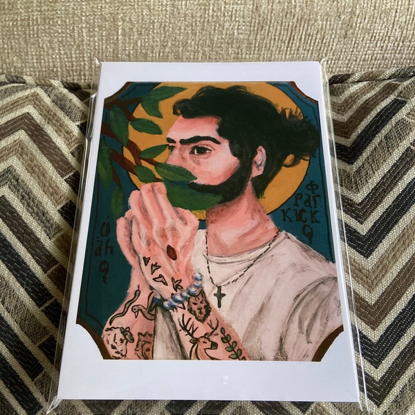 St. Luke Modern Icon 5"x7" Print - Etsy