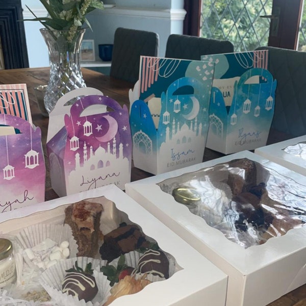 Eid Celebration Gift / Treat Box Personalised Children’s Party Box Gift ...
