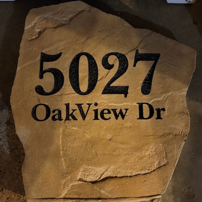 Address Stone Engraved Rock Personalized Stone Garden Stone House Entry ...