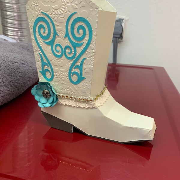 Cowgirl Boot - 3D Project for Manual Cut or Machine Cutting File ...