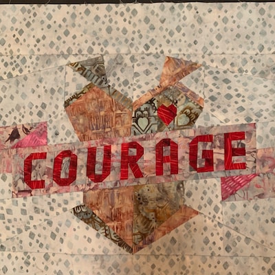COURAGE Tattoo Quilt Block Pattern - Etsy