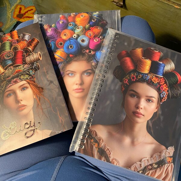 Women in Threads Spiral Notebook: Ruled Line Journal for Sewing ...