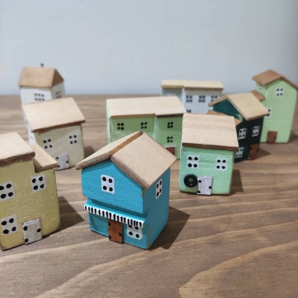 Tiny House Small Decorative Wood House Handmade Wooden Gift, Cute New ...