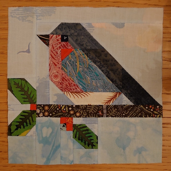 Robin Christmas Quilt Block Pattern: 12" Machine Pieced (PDF Pattern ...