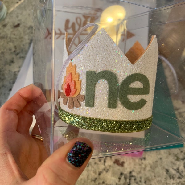 Camping Birthday Crown, Birthdays Are Smore Fun, Hike on Over, Our ...
