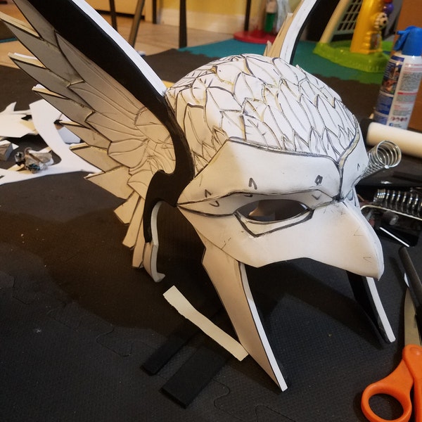 Male Hawk Helmet Foam PATTERN / TEMPLATE - Etsy