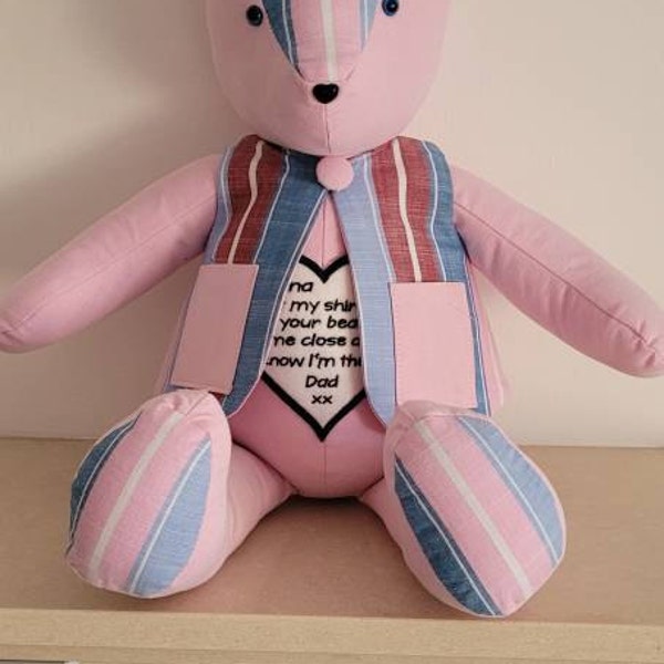 Personalised Heart Shaped Memory Patch Memory Bear Patch Memory Cushion ...