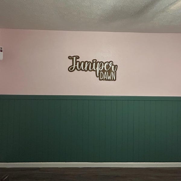 Wooden Outlined Name Sign L Nursery Name Sign L Custom Name Sign L 3D ...