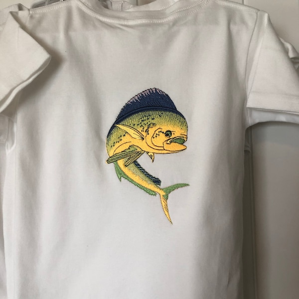Mahi-mahi Dolphinfish Embroidery Design - Etsy