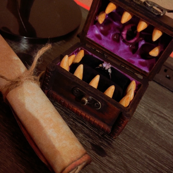 Mimic Ring Box: Dnd Engagement, Wedding Ring Bearer - Etsy