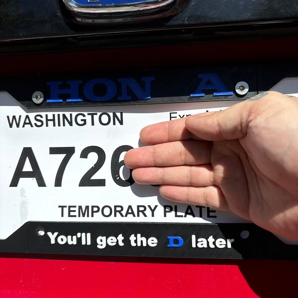 Custom 3d Printed License Plate Frame (text, Color, Font, and Logo) - Etsy