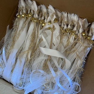 125 Ribbon Wands Send off Ideas Ceremony Exit Wedding Ribbon Favors ...