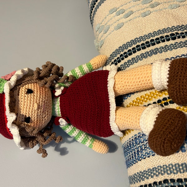 Annie Crochet Doll Pattern, Amigurumi Doll With Mushroom Basket, PDF ...