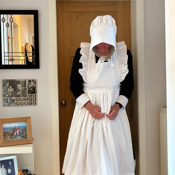 Coif Style Bonnet, Calico Fabric. Adults Multi-sized, Les Mis, Puritan ...