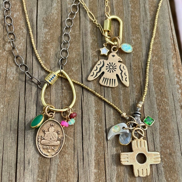 Gold Bronze Handmade Zia Symbol Pendant (one) (N) - Etsy