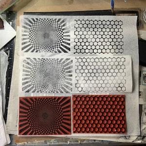 20 Assorted 1 Deep Etched Texture Rubber Art Stamps Flexible Unmounted ...