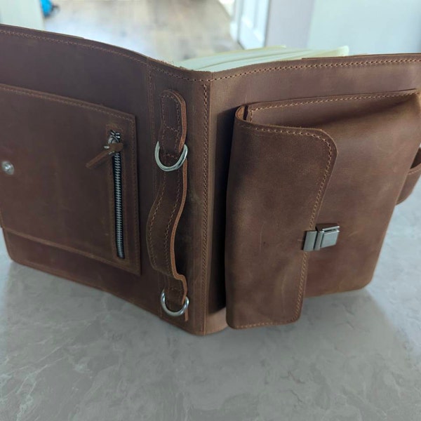 Leather Book Bag A5, Book Cover Hand Bag, Crossbody Book Bag Women ...