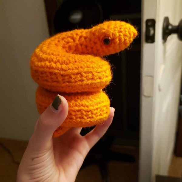 Swirly Snek Coiled Snake Handmade Crochet Amigurumi - Etsy