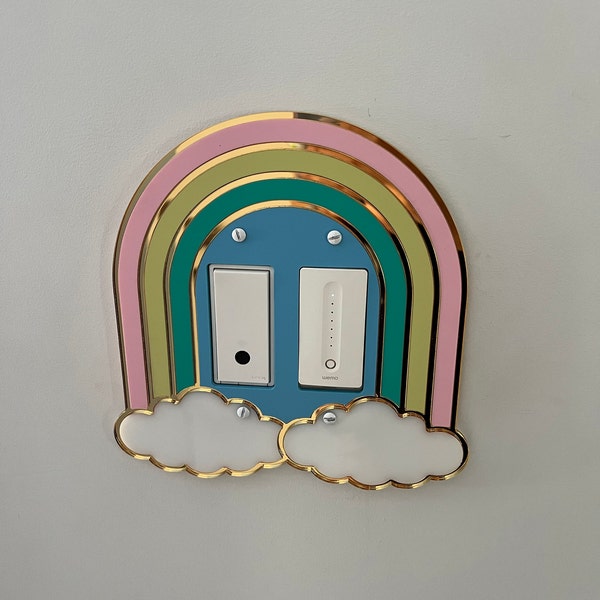 Rainbow Light Switch Plate Cover / Rainbow Decor / Rainbow Wall / Home ...