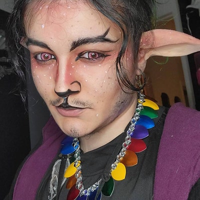 Satyr Faun Gelfling Fairy Elf Cosplay LARP Halloween Latex Pointed Ears ...