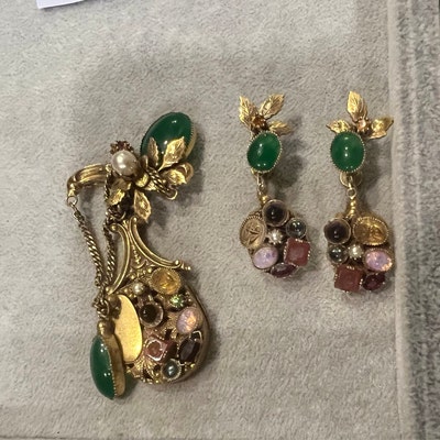 Cristobal London Art Deco Design Spiderwebs Christmas Tree Pin, Vintage ...