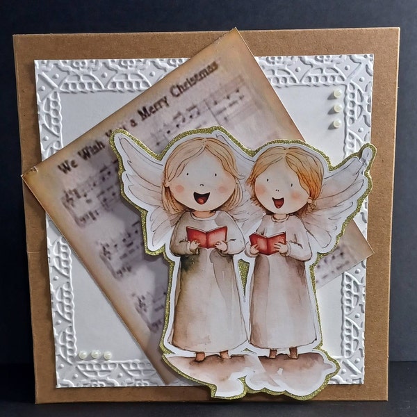 Adorable Little Angels Singing Christmas Carols PNG Clipart Bundle ...