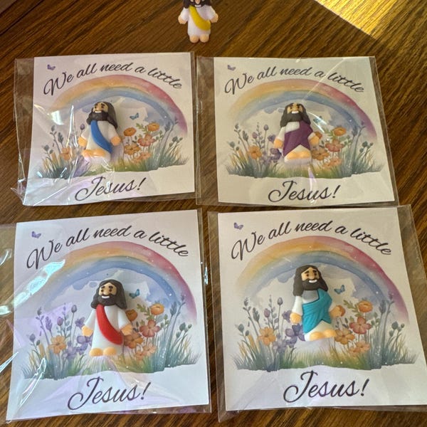 Little Jesus Pocket Cards for Church Party Favors, Bible Study ...