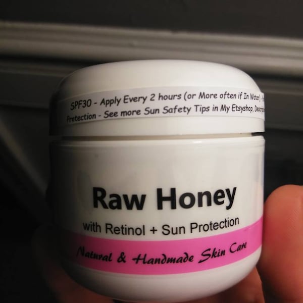 SPF Raw Honey + Retinol Face Cream & Moisturizer With Zink Oxide Day ...
